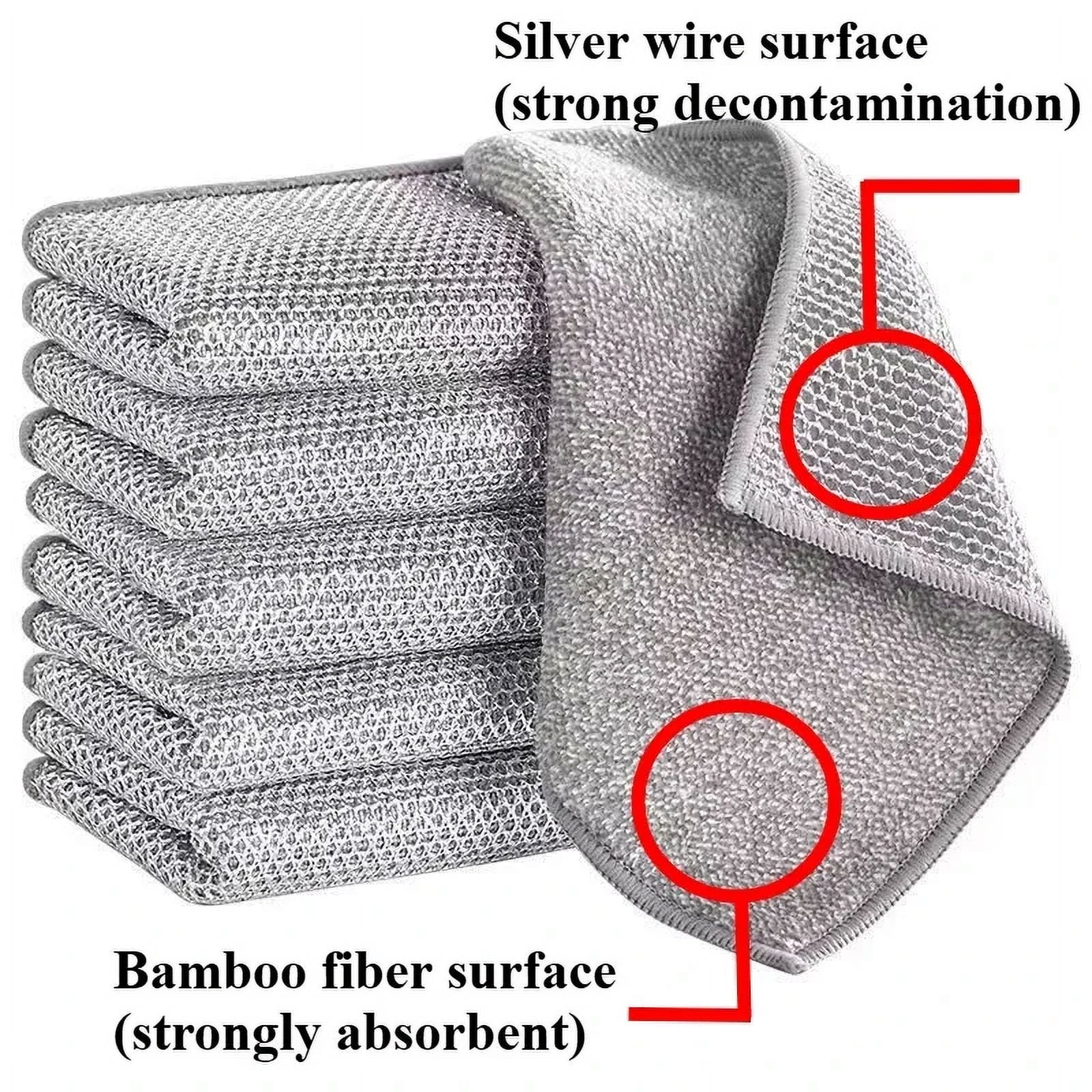 Kitchen Cleaning Mesh Microfiber Cleaning Rags Kitchen Metal Cloth ...