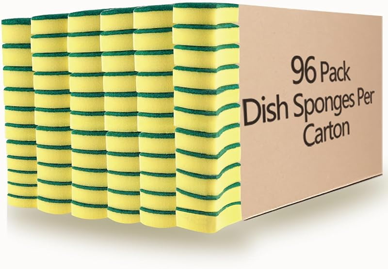 Kitchen Cleaning Sponges,24 Pack Eco Non-Scratch for Dish,Scrub Sponges ...
