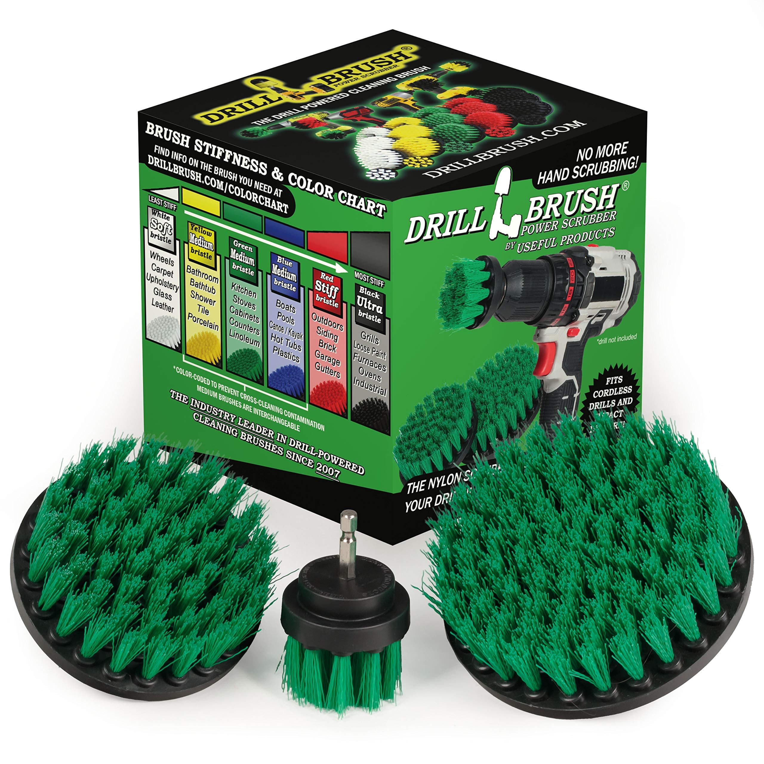 Kitchen Cleaning Supplies Set - Tile Electric Spin Scrubber - Stainless ...