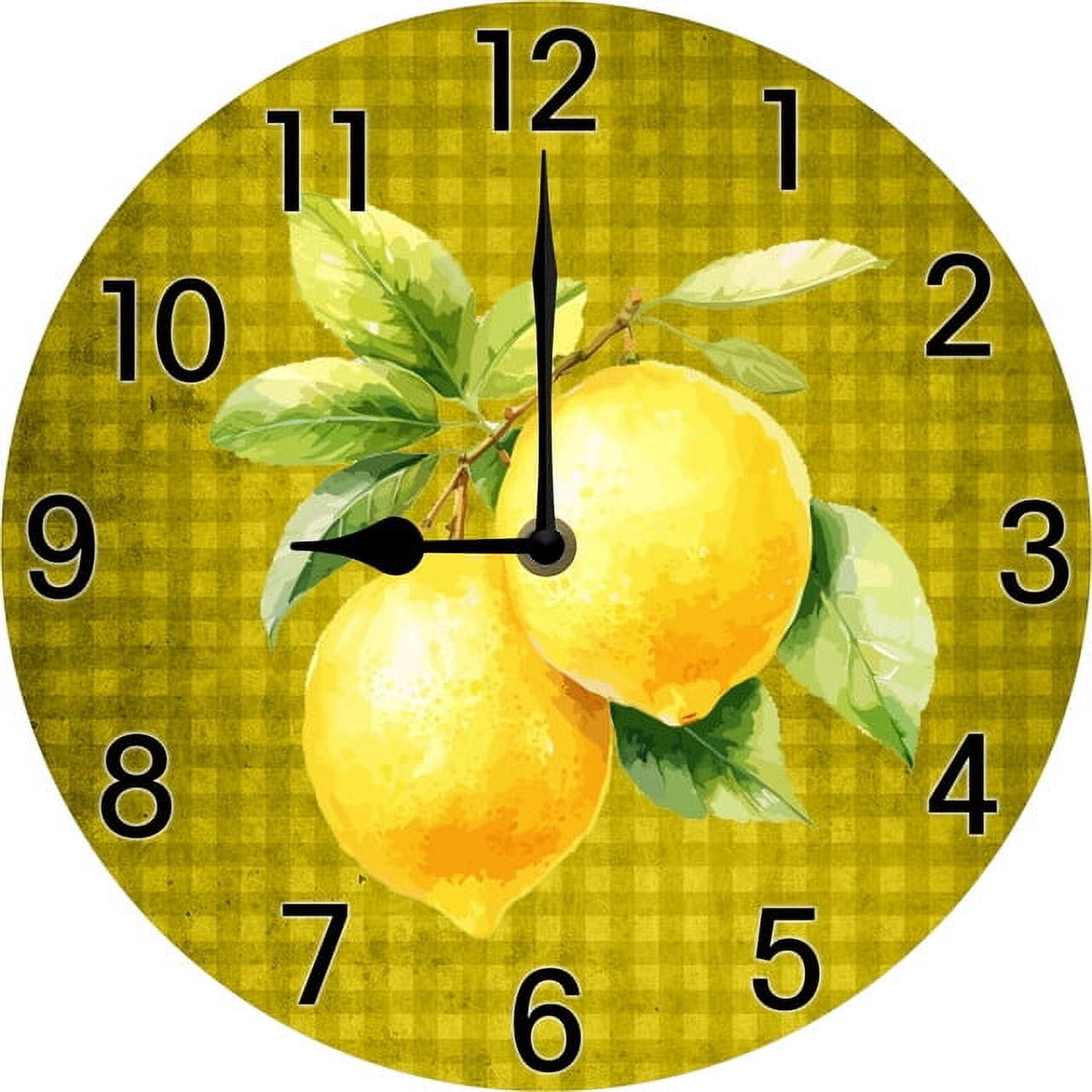 Kitchen Clocks Lemon Wall Clock Farmhouse Wall Decor for Dinning Room ...
