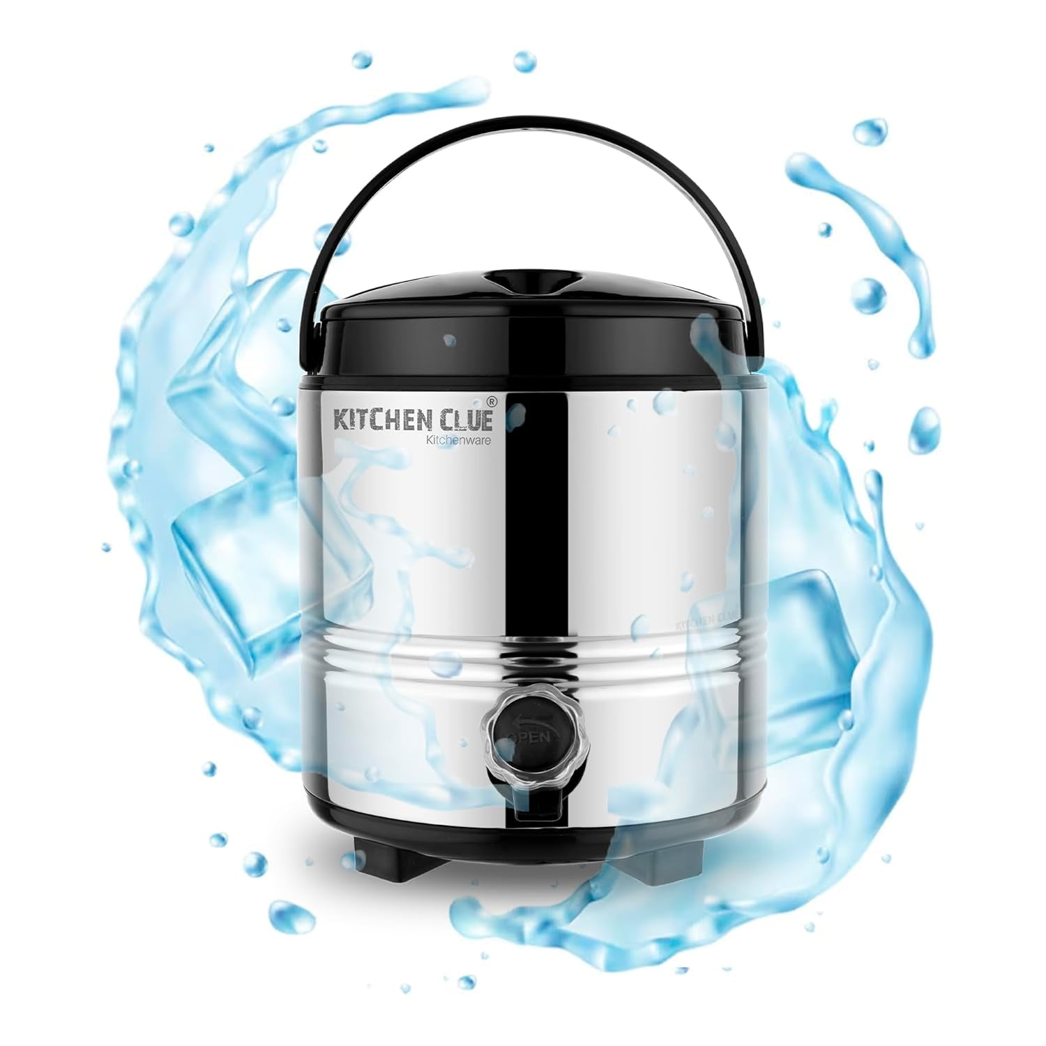 Kitchen Clue Stainless Steel HOT Cold WaterTea Flask 5 Liter Silver I 2 ...