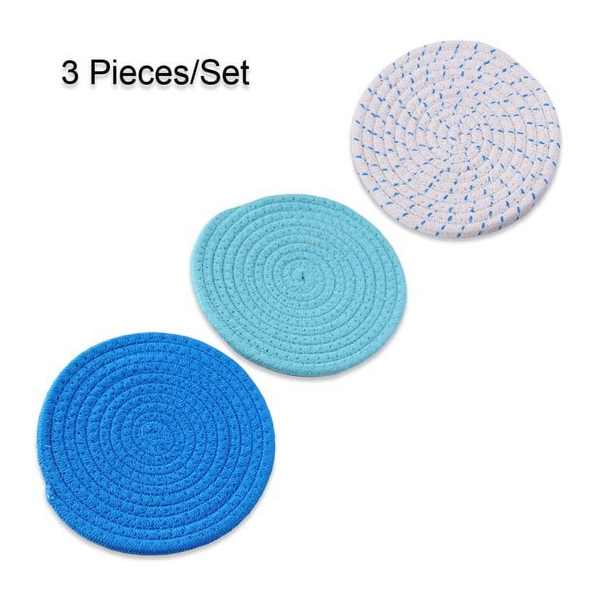 Kitchen Coasters Set Tripod Set Cotton Thread Braid Hotpot Holder Set ...