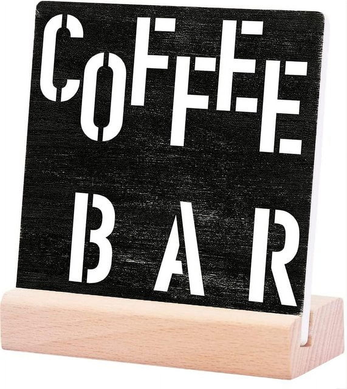 Kitchen Coffee Table Sign Plaque Coffee Bar Tabletop Sign Desk Sign ...