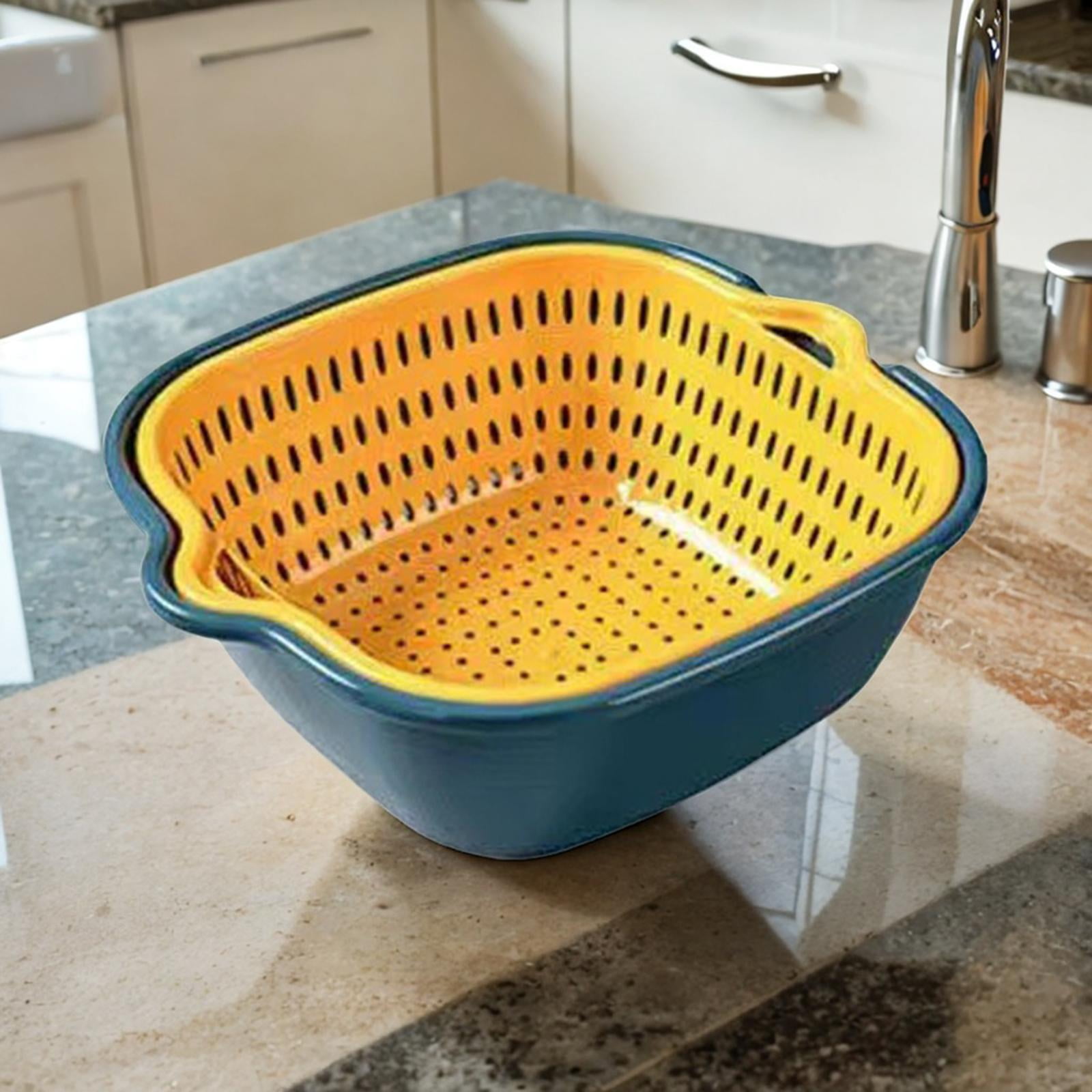 Kitchen Colander Bowl Drain Colander Bowl Set Household Mixing ...