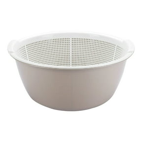 MOQIN Colander Bowl Set of 2, Nesting Large Capacity Plastic Food ...