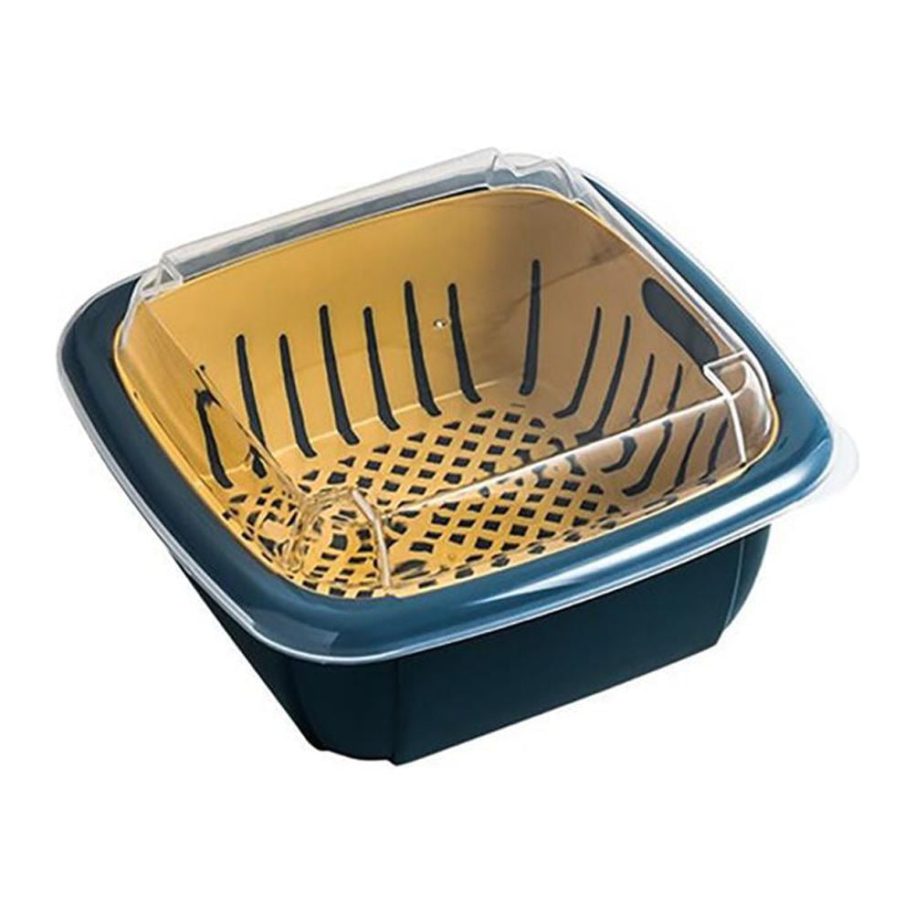 Kitchen Colander with Lid Household Double Layer Basket Multifunction ...