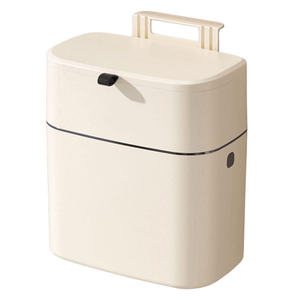 Kitchen Compost Bin, 9 Litre Hanging Trash Can with Lid, Kitchen ...