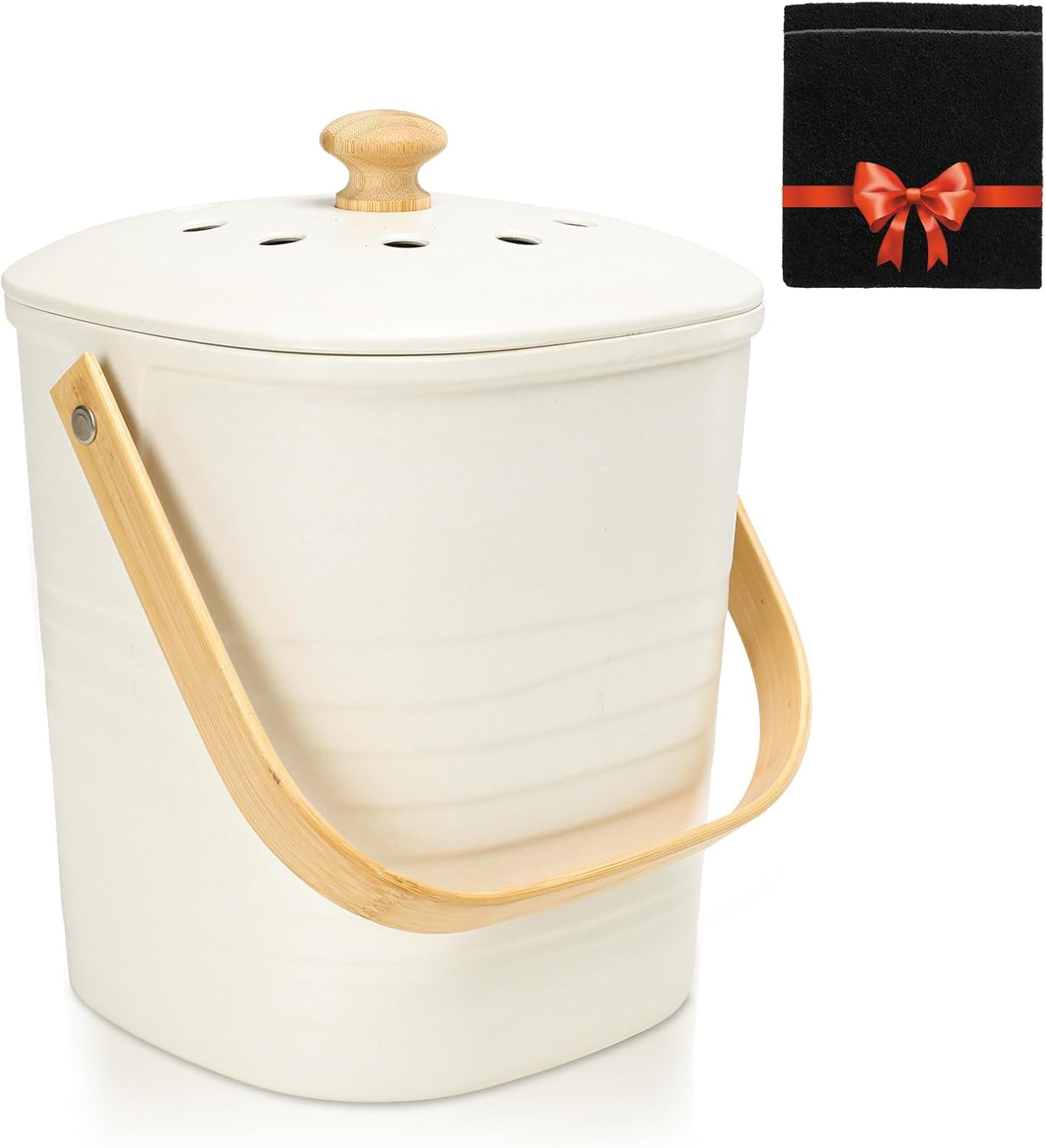 Vipush Kitchen Compost Bin, Countertop Recycle Bin with Lid, Inner ...