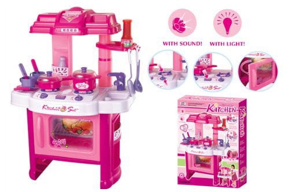 Kitchen Connection 24" Deluxe Beauty Kitchen Appliance Cooking Play Set ...