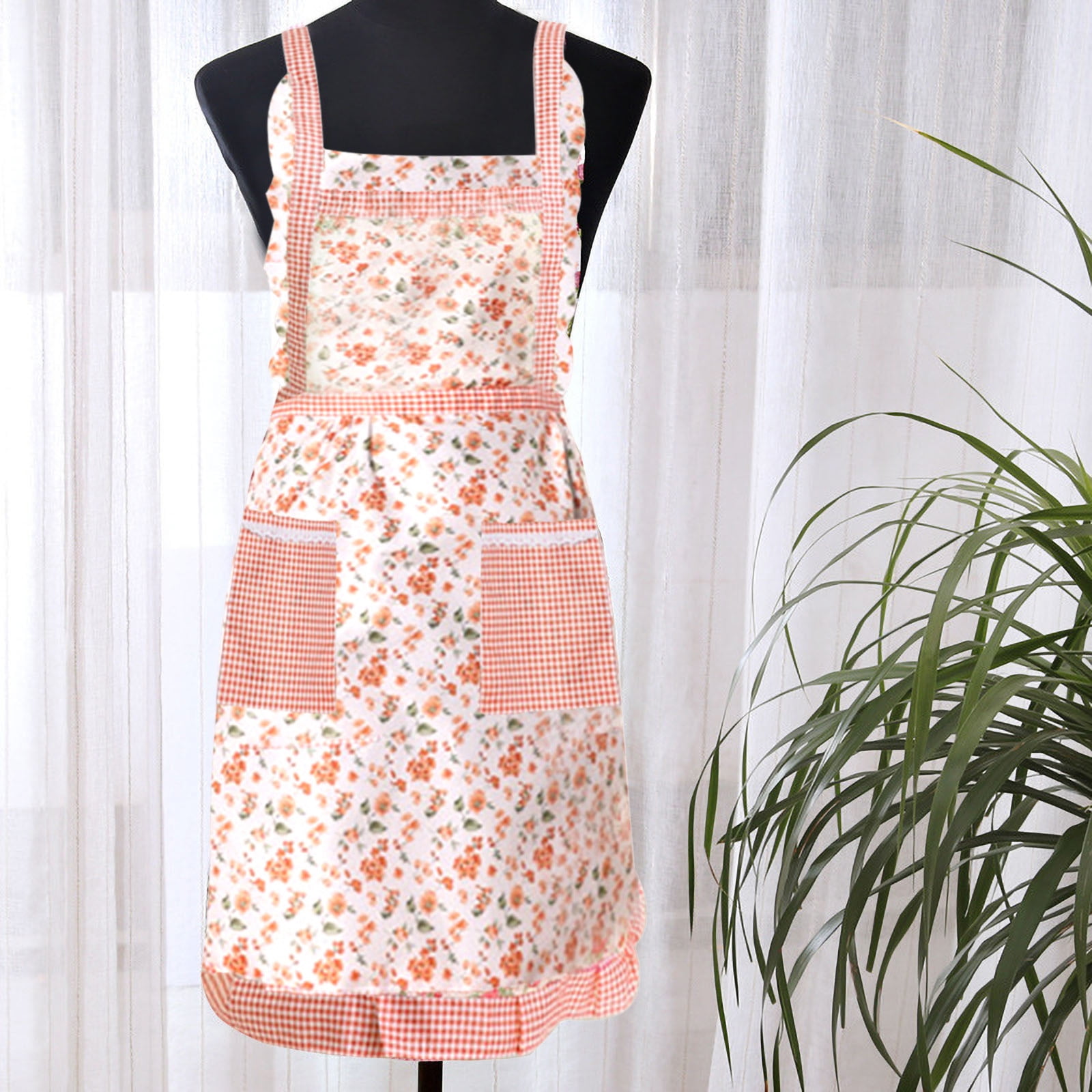 Kitchen Cooking Apron with Adjustable Straps Soft Chef Apron with 2 ...