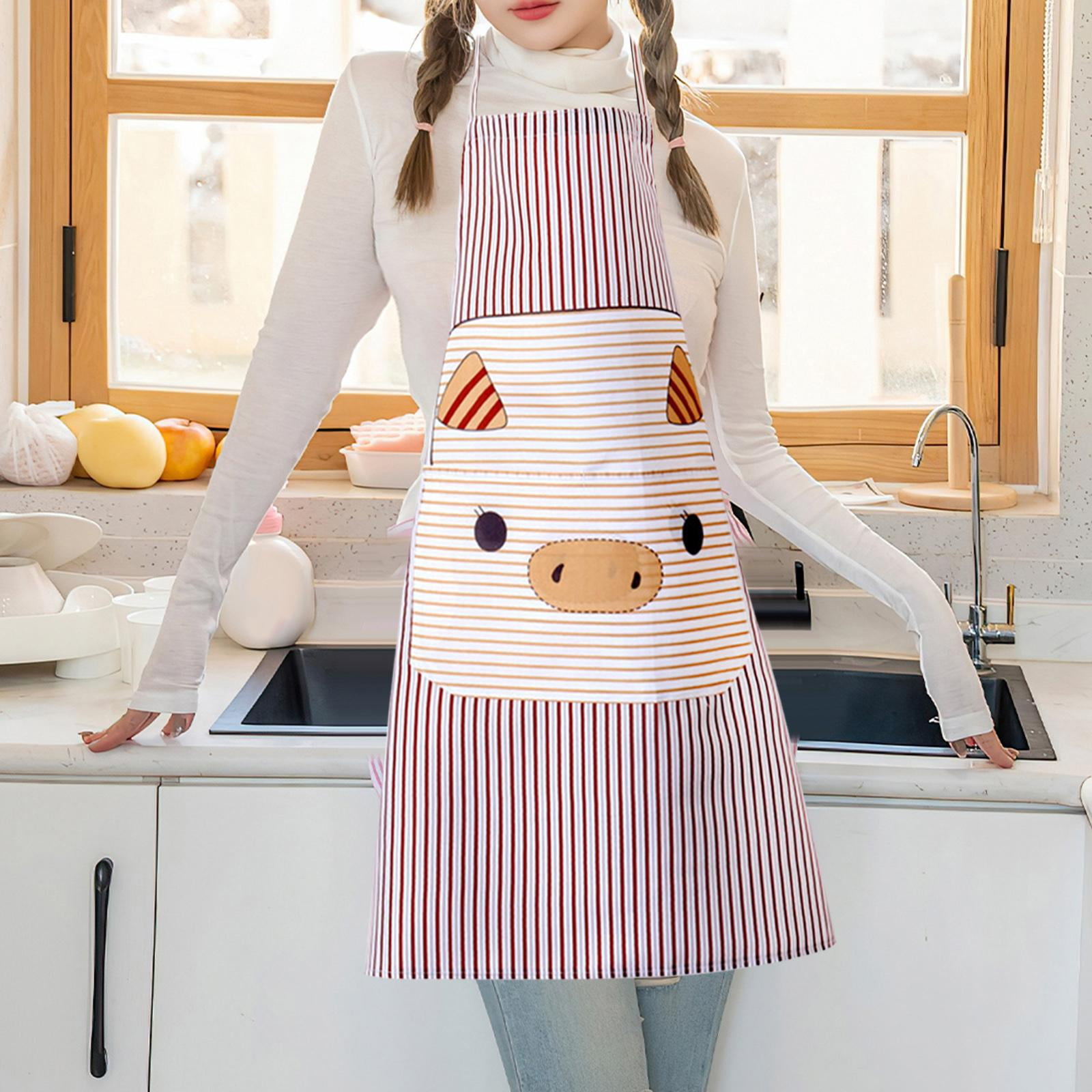 Kitchen Cooking Aprons Chef Apron Oil Resistant Work Apron with Pockets ...