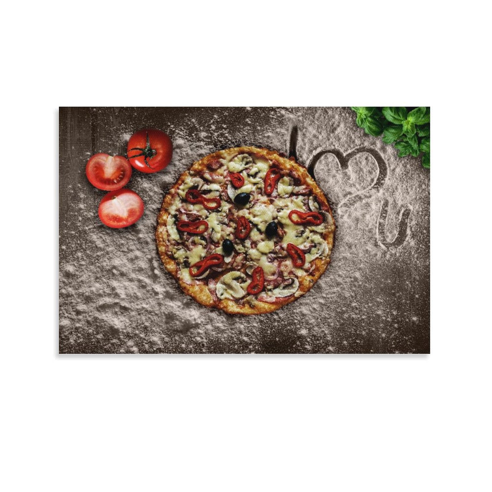 Kitchen Cooking Tomato Pizza Photos Painting Canvas Art Poster And Wall ...