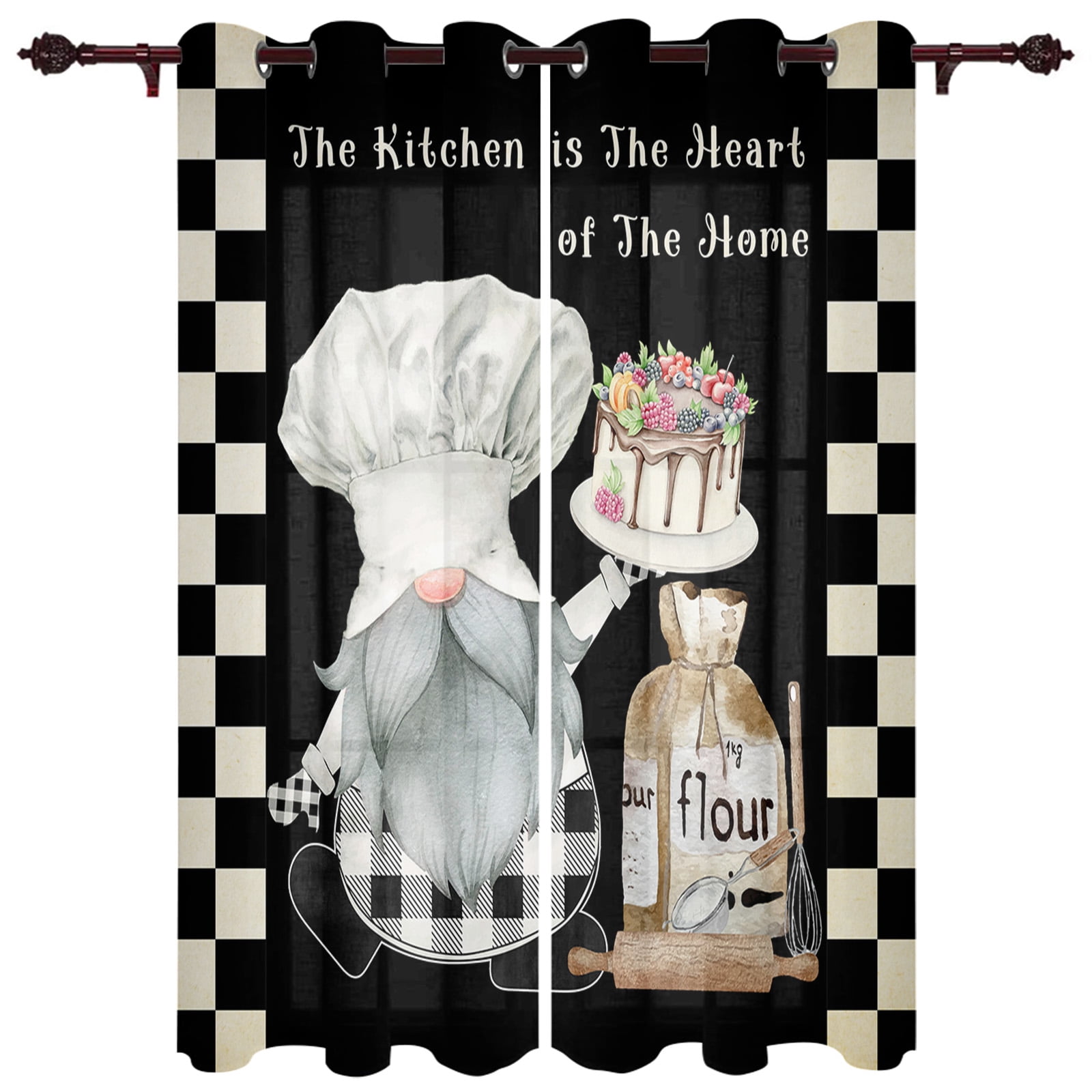 Kitchen Cooking Tools Window Curtains Living Room Kitchen Curtains ...