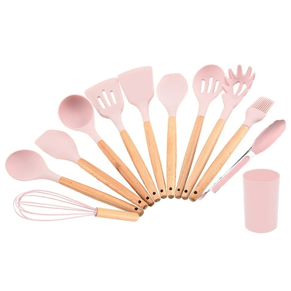 Kitchen Cooking Utensils Set, 12 Pcs Silicone Cooking Utensils Set with ...