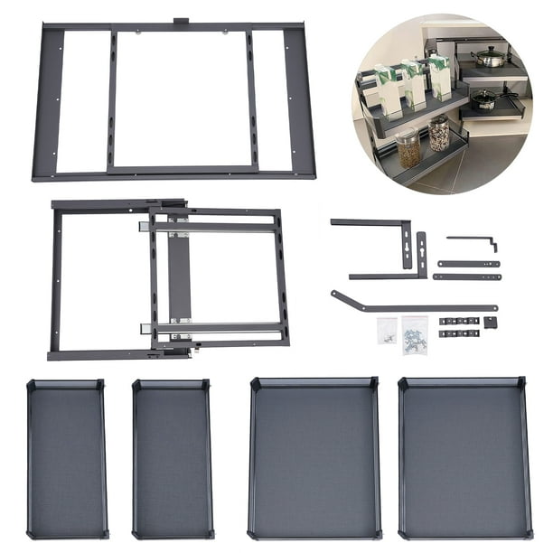 Kitchen Corner Cabinet Pull Out Magic Corner Pull Out Left Or Right Handed Open 2 Tiers Swing ...