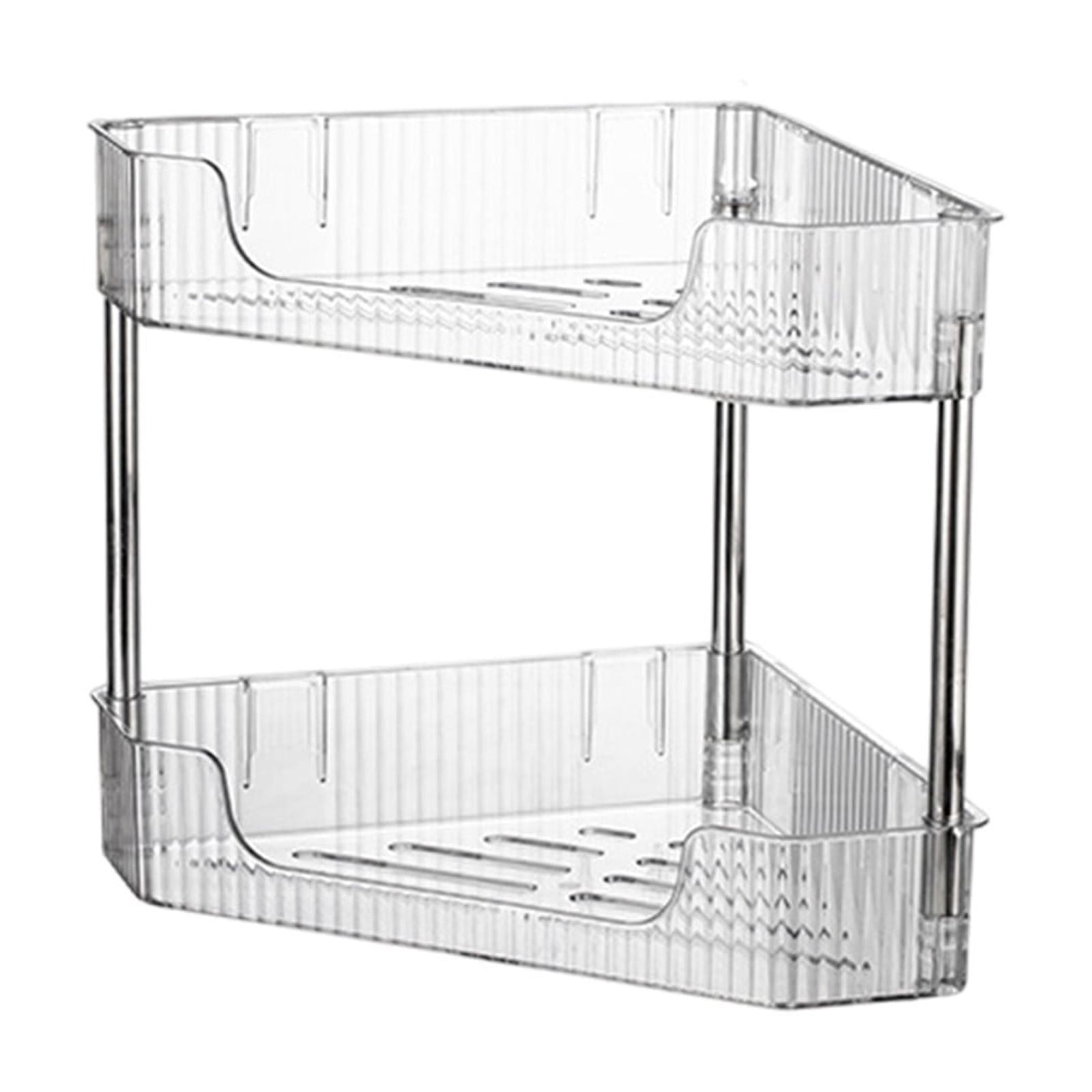Kitchen Corner Shelf 2 Tier Triangle Countertop Organizer Spice Rack No ...