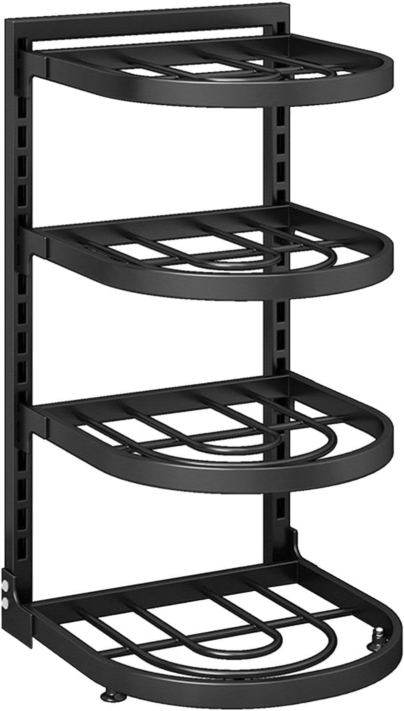 Kitchen Corner Shelves,Carbon Steel Cookware Organizing Tower, Multi ...