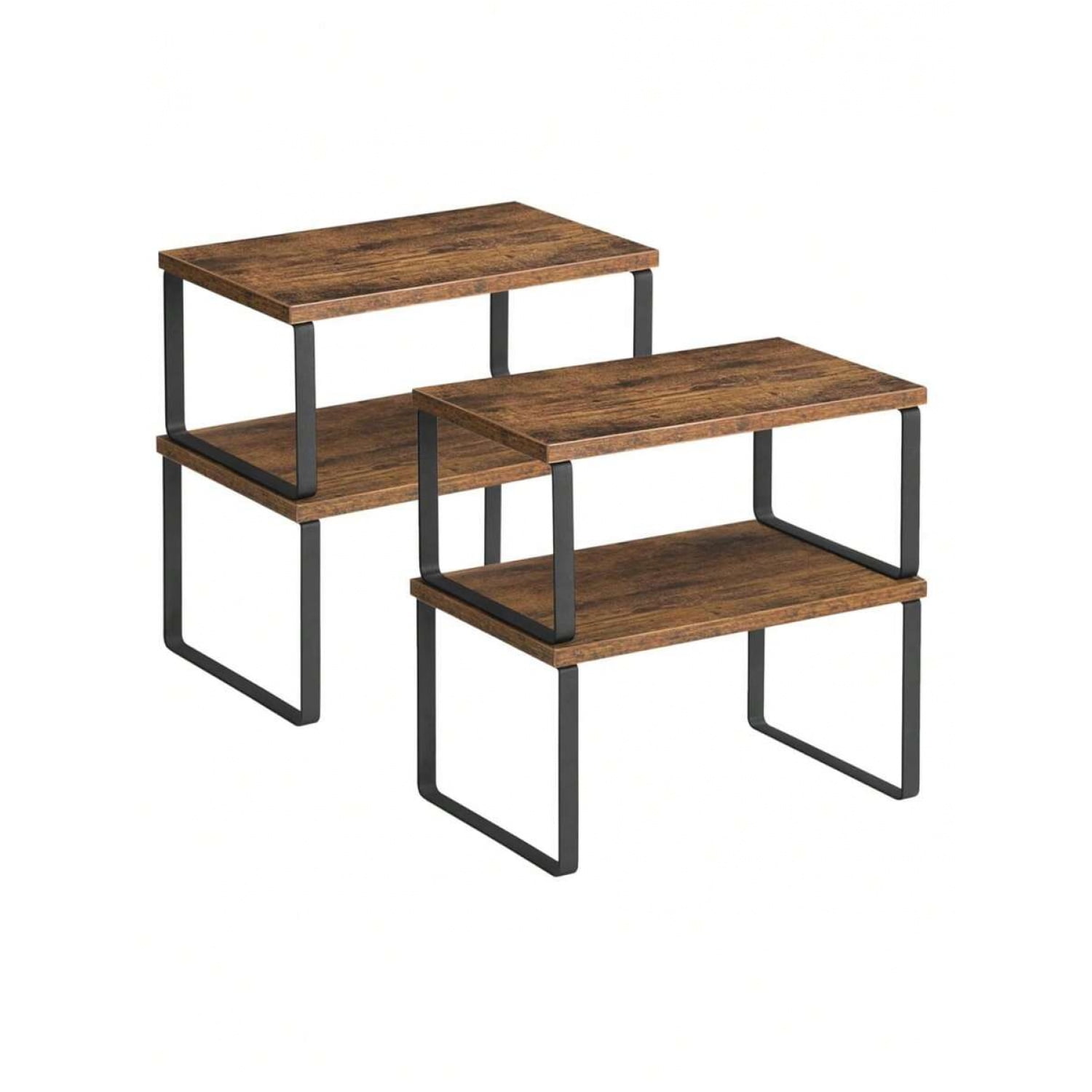 Kitchen Counter Cabinet Shelf Organizer Expandable Stackable Shelves ...