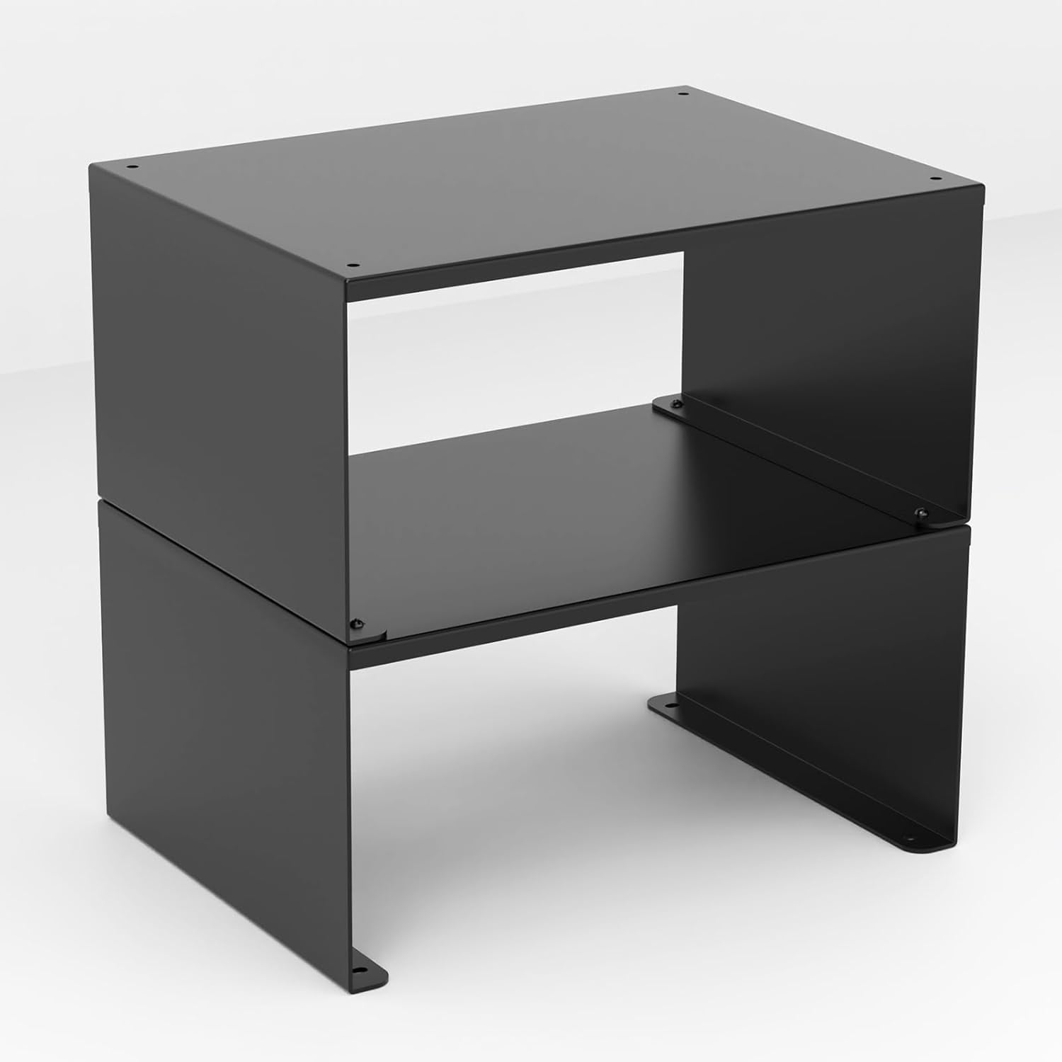 Kitchen Counter Shelf Set of 2, Cabinet Organizer Rack, Black Pantry ...