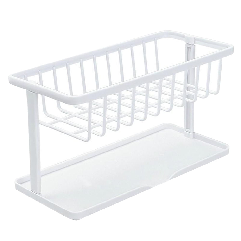 Kitchen Counter Top Sponge Drainer Sink Dish Brush Organization ...