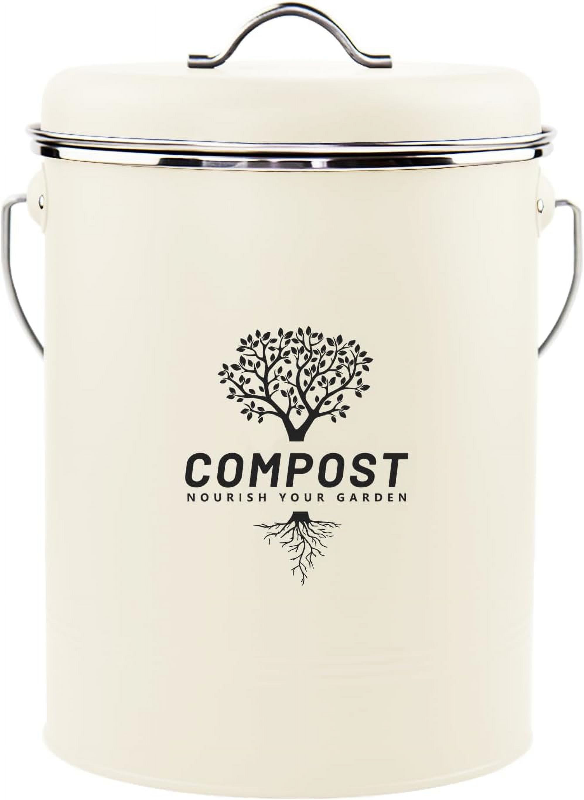 Kitchen Countertop Compost Bin, Odor Resistant Indoor Compost Bin with ...