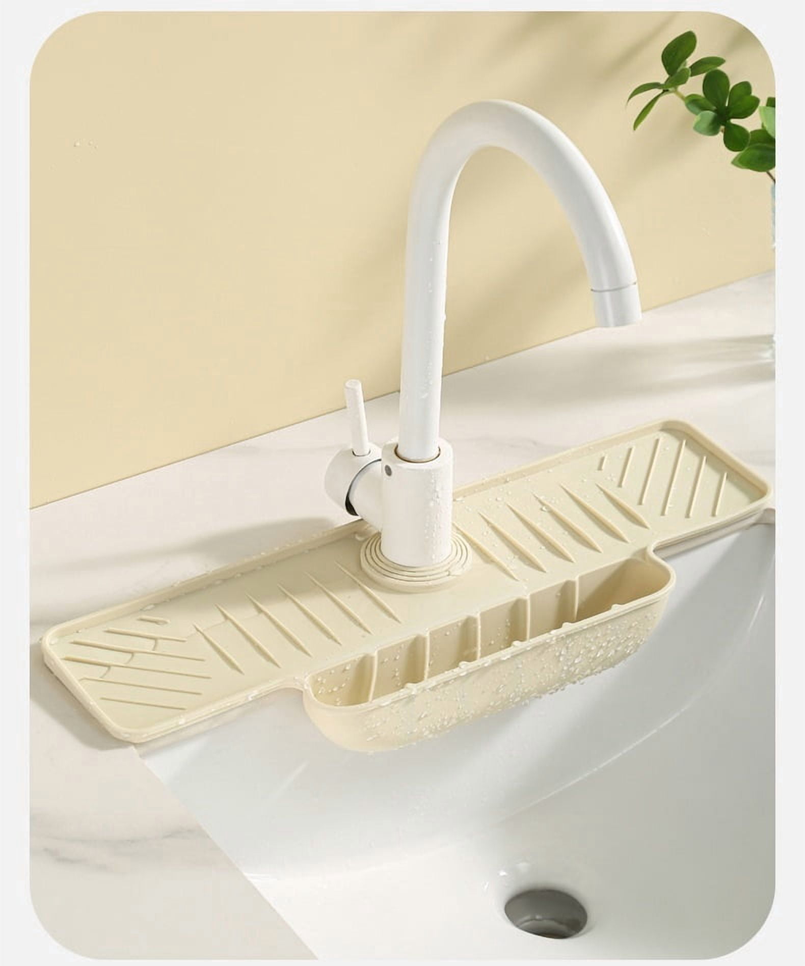 Kitchen Countertop Drain Mat - Faucet Drain Pocket Storage Mat for ...