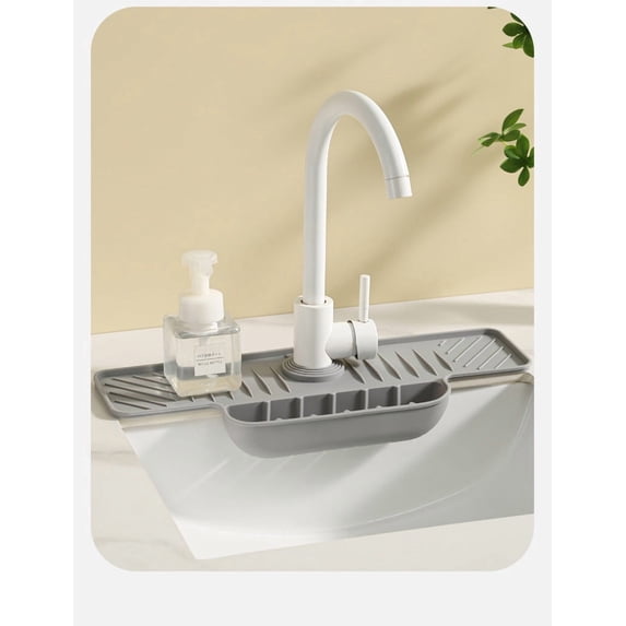 Kitchen Countertop Drain Mat - Faucet Drain Pocket Storage Mat for ...