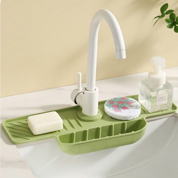 Kitchen Countertop Drain Mat - Faucet Drain Pocket Storage Mat for ...