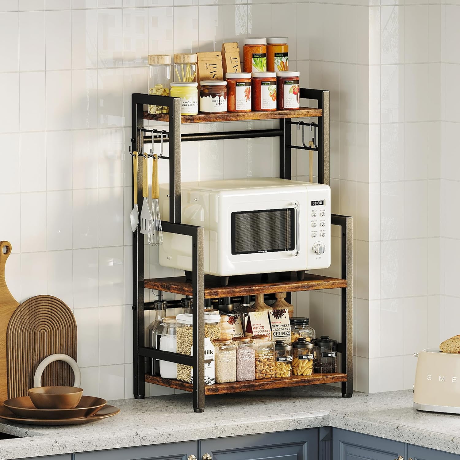 Kitchen Countertop Organizer,3 Tier Large Spice Rack Organizer with ...