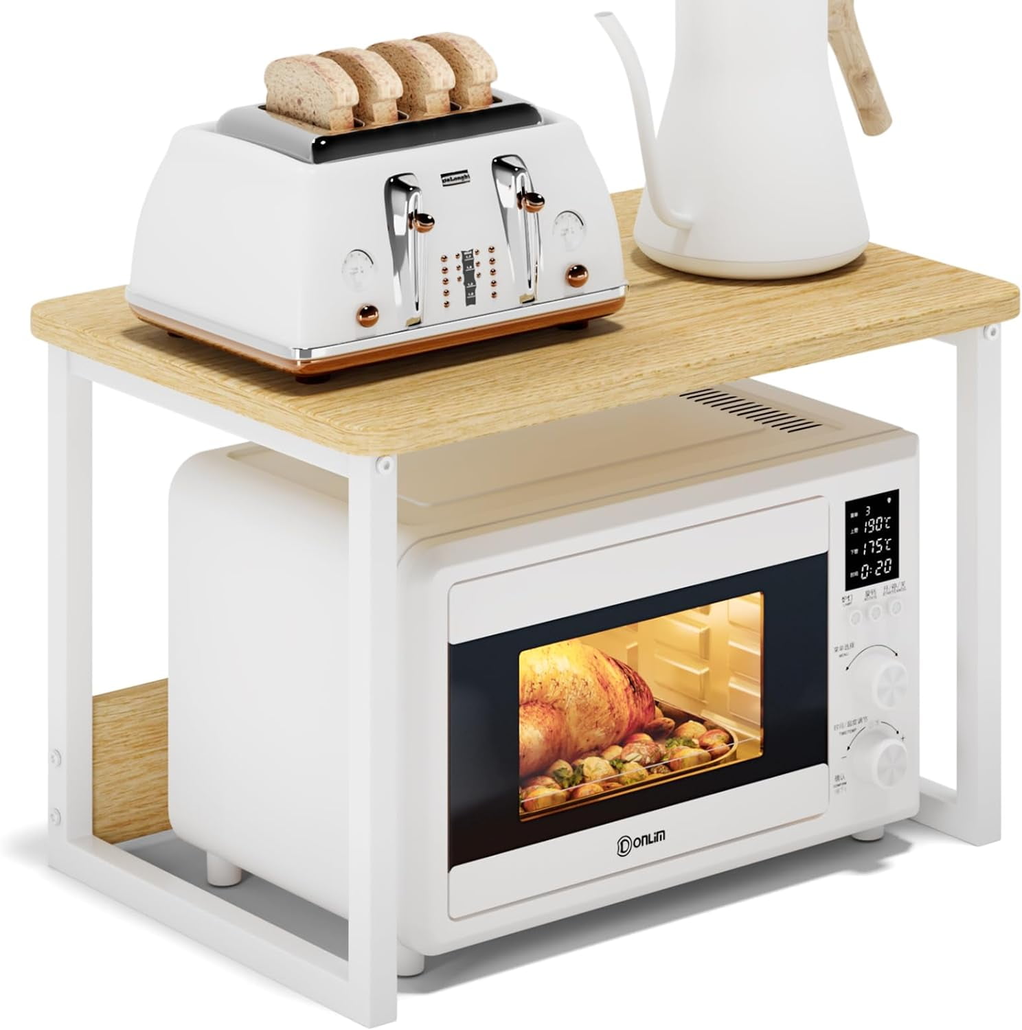 Kitchen Countertop Organizer Cabinet Shelf, 17.3x12.6 Large Spice Racks ...