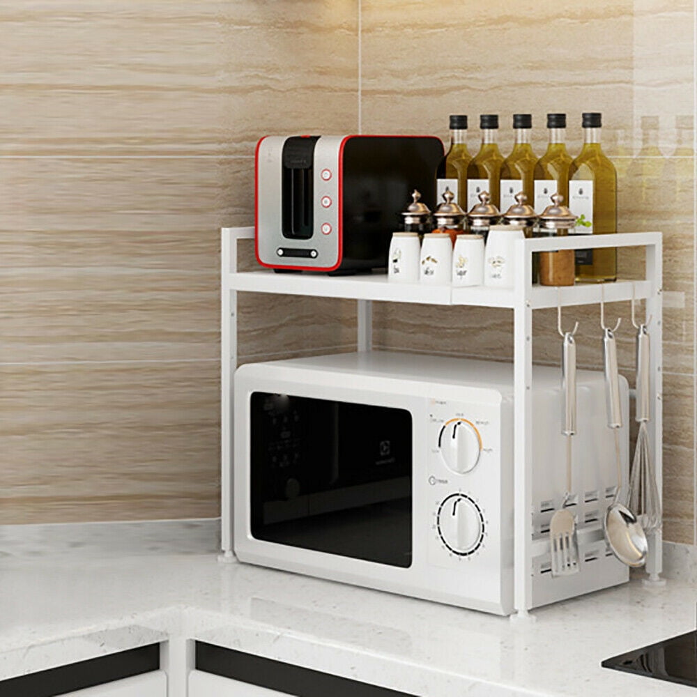 Adjustable Stainless Steel Microwave Rack – Space-Saving Kitchen ...