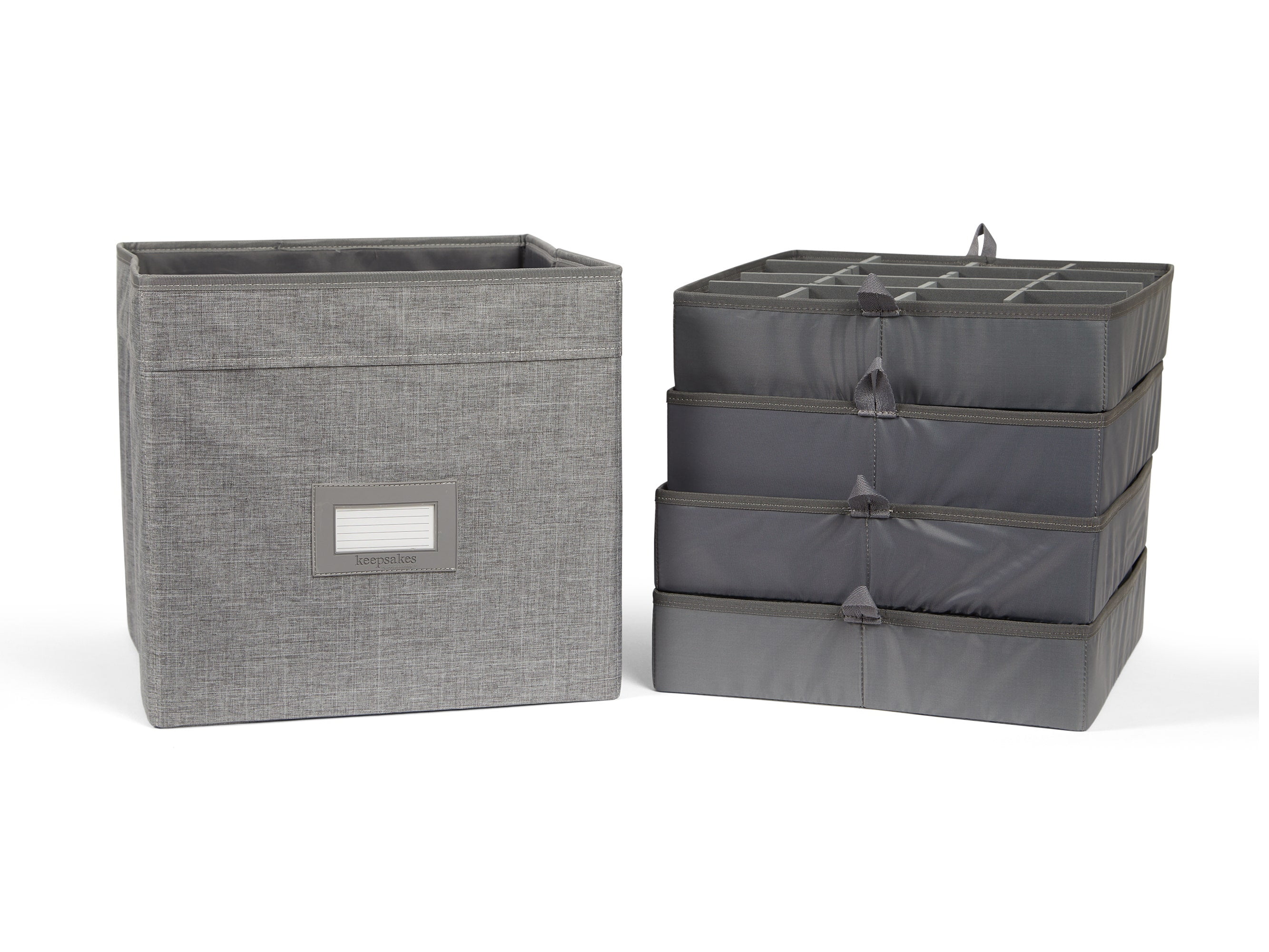 Kitchen Cube Glassware Storage Bin - Durable Polyester, Adjustable ...