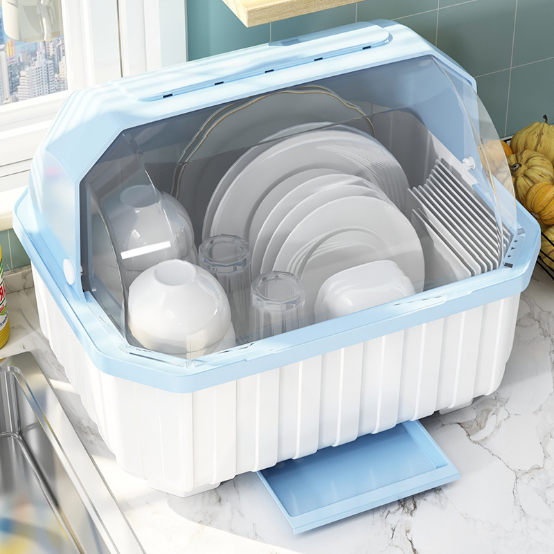 Kitchen Cupboard Storage Box with Lid Tableware Dishes Household ...