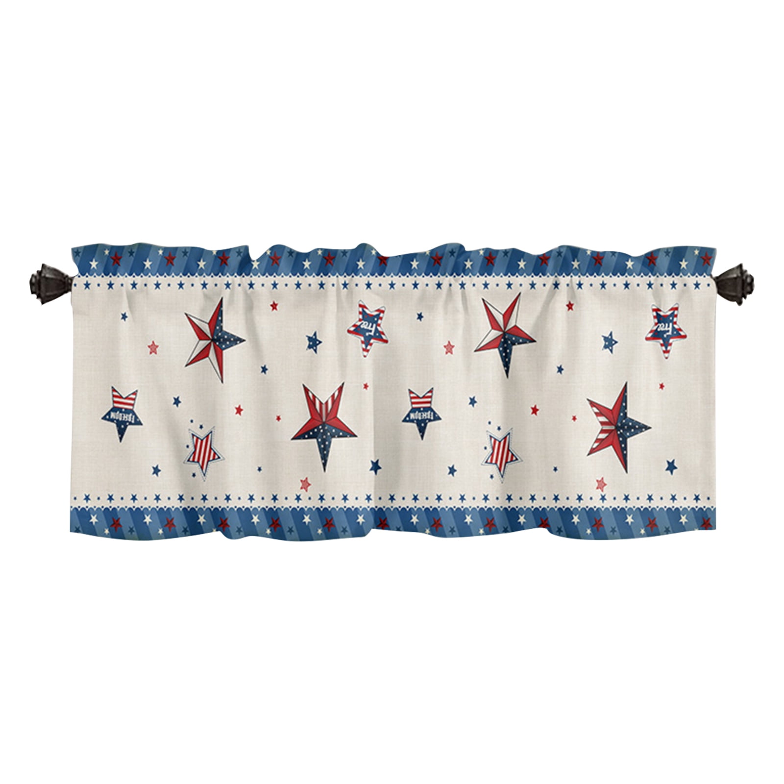 Kitchen Curtain Independence Day Print Curtain for Kitchen, Bedroom ...