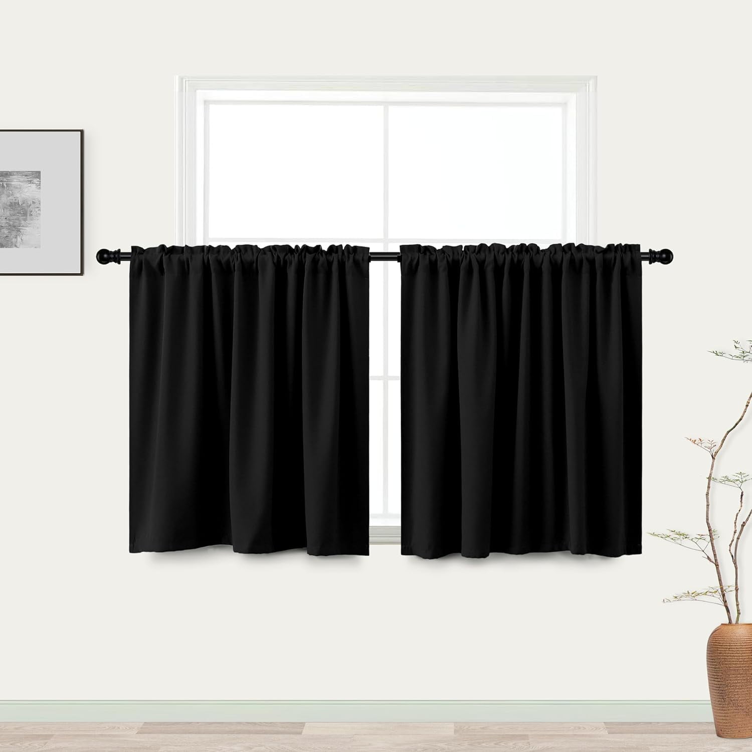 Kitchen Curtains 36 Inch Length,Rv Curtains Blackout Privacy Insulation ...