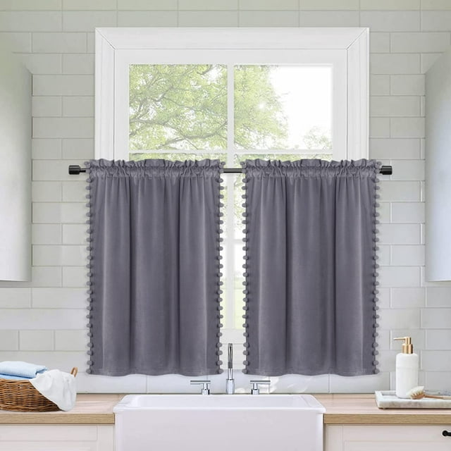 Kitchen Curtains Small Window Curtain Panels Luxury Velvet Room ...