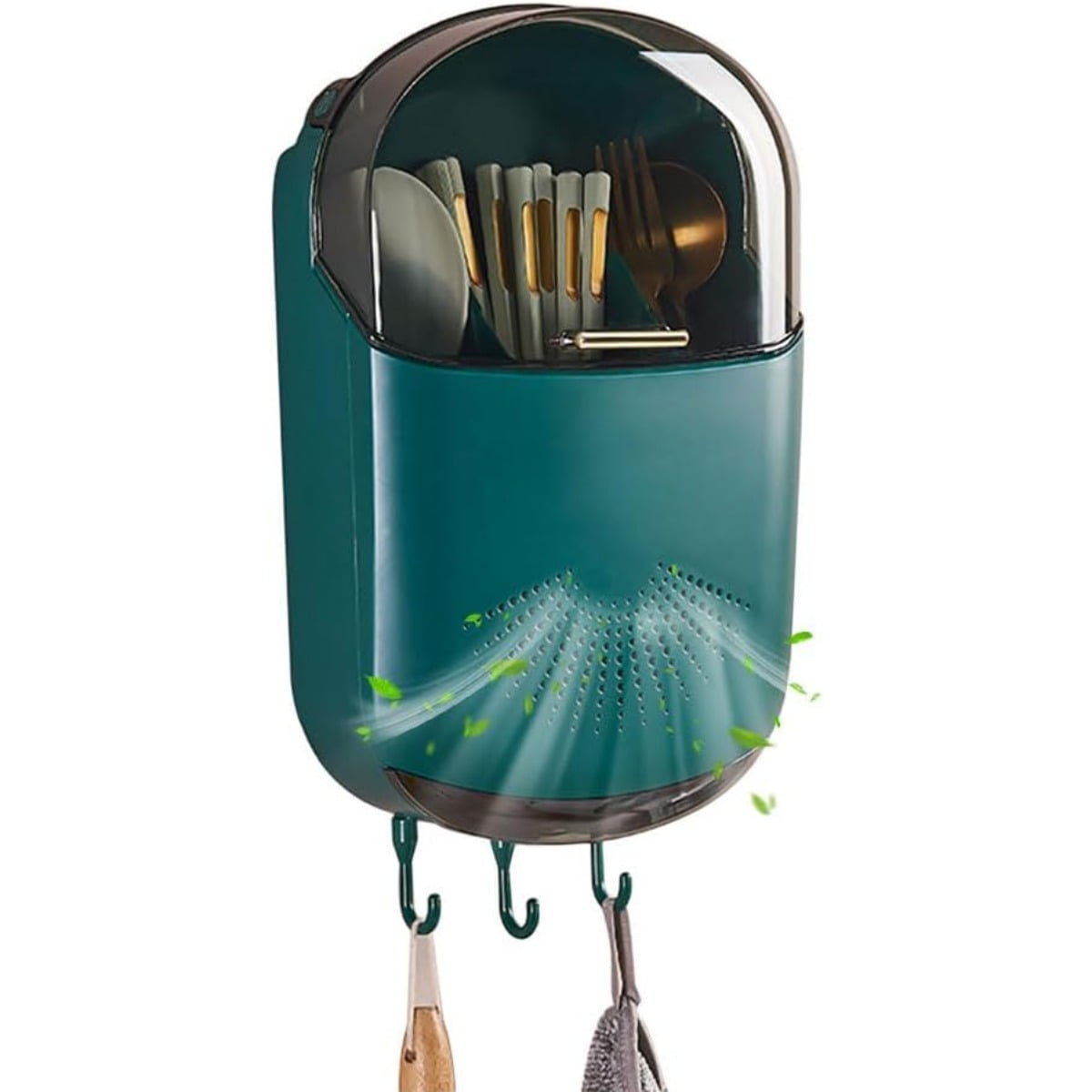 Kitchen Cutlery Drainer Wall Mounted Kitchen Utensil Holder Kitchen ...