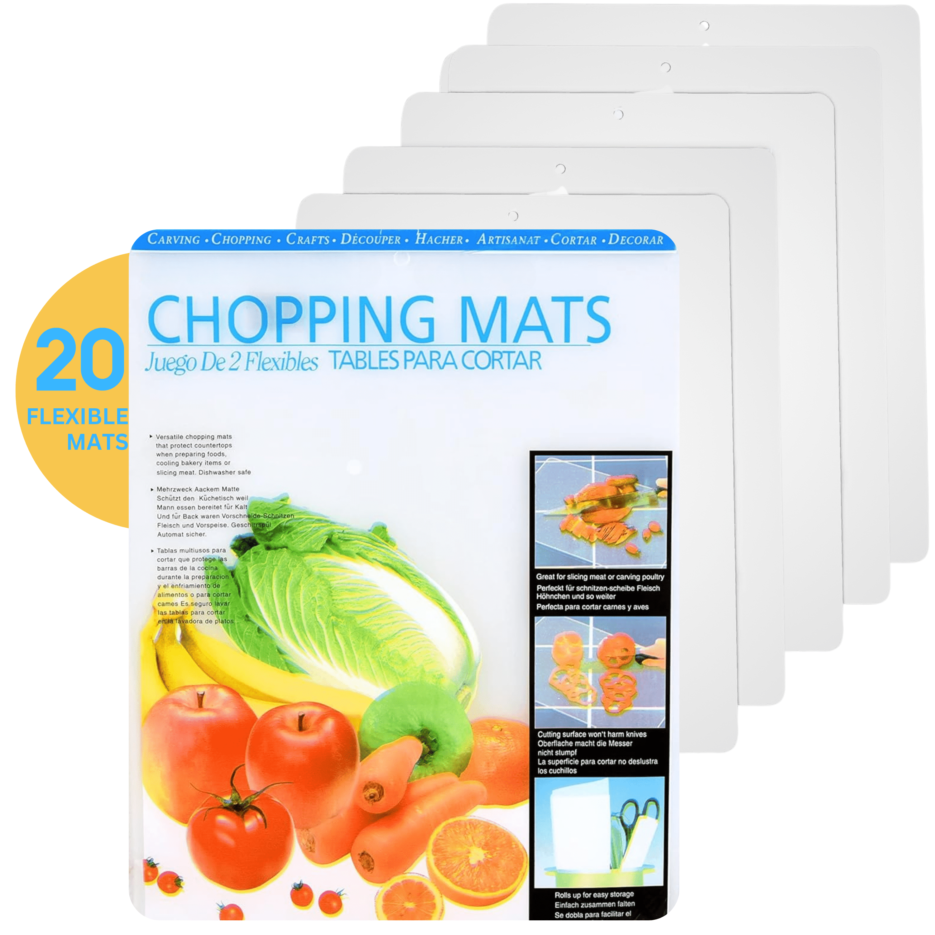Kitchen Cutting Board | Flexible Chopping Mats | Food Safety | Hanging ...