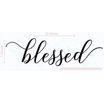 Wall Decor Stickers Blessed Word Lettering Home Decor Art Vinyl Decals ...
