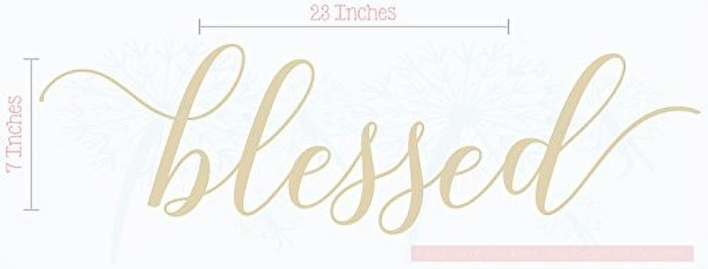 Kitchen Décor Blessed Cursive Wall Decals Vinyl Stickers Art 23x7-Inch ...