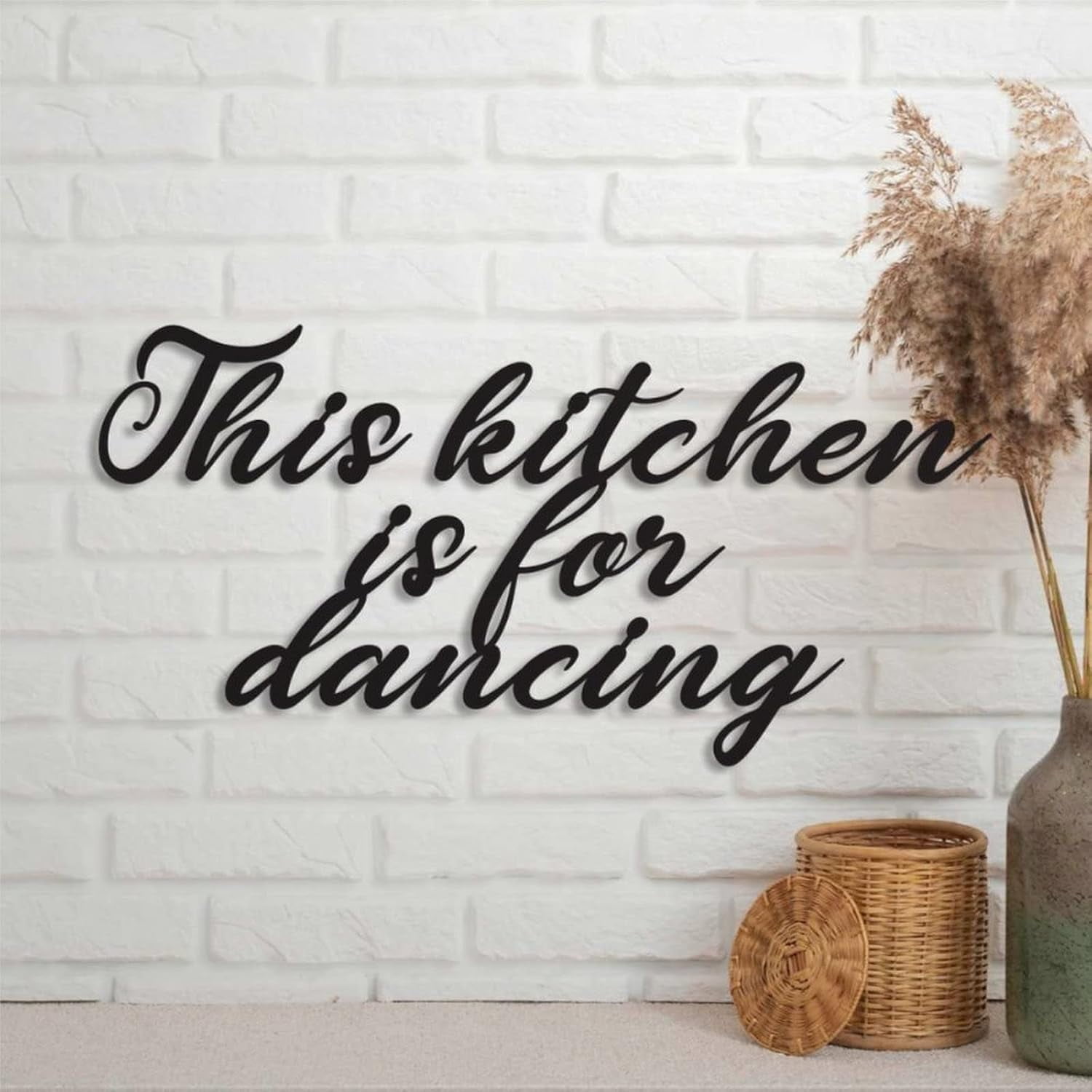 This Kitchen Is for Dancing Metal Sign Calligraphy Word Iron Sign Retro ...