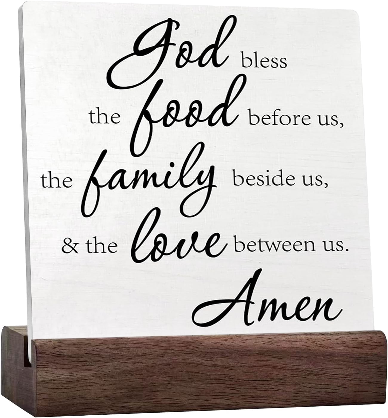 Kitchen Decor, Bless The Food Before Us Ceramic Desk Sign Decor ...