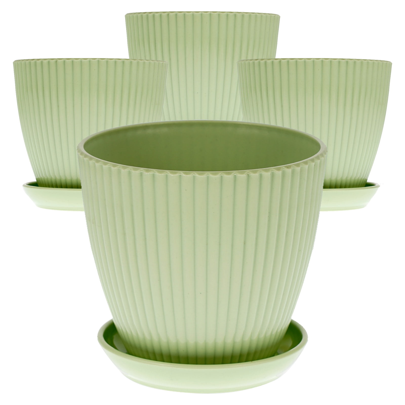 4pcs Resin Flower Pot with Storage Tray for Household Succulent Plants ...