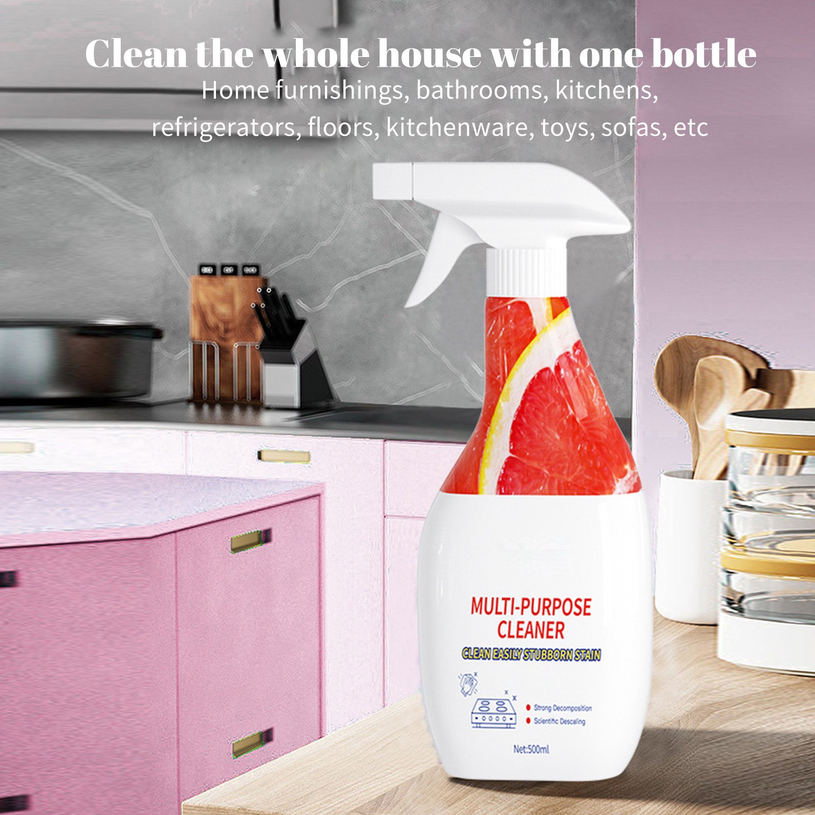 Kitchen Degreaser Cleaner Heavy Duty Cleaner Degreaser Spray Cuts Through Tough Grease Oil Grime ...