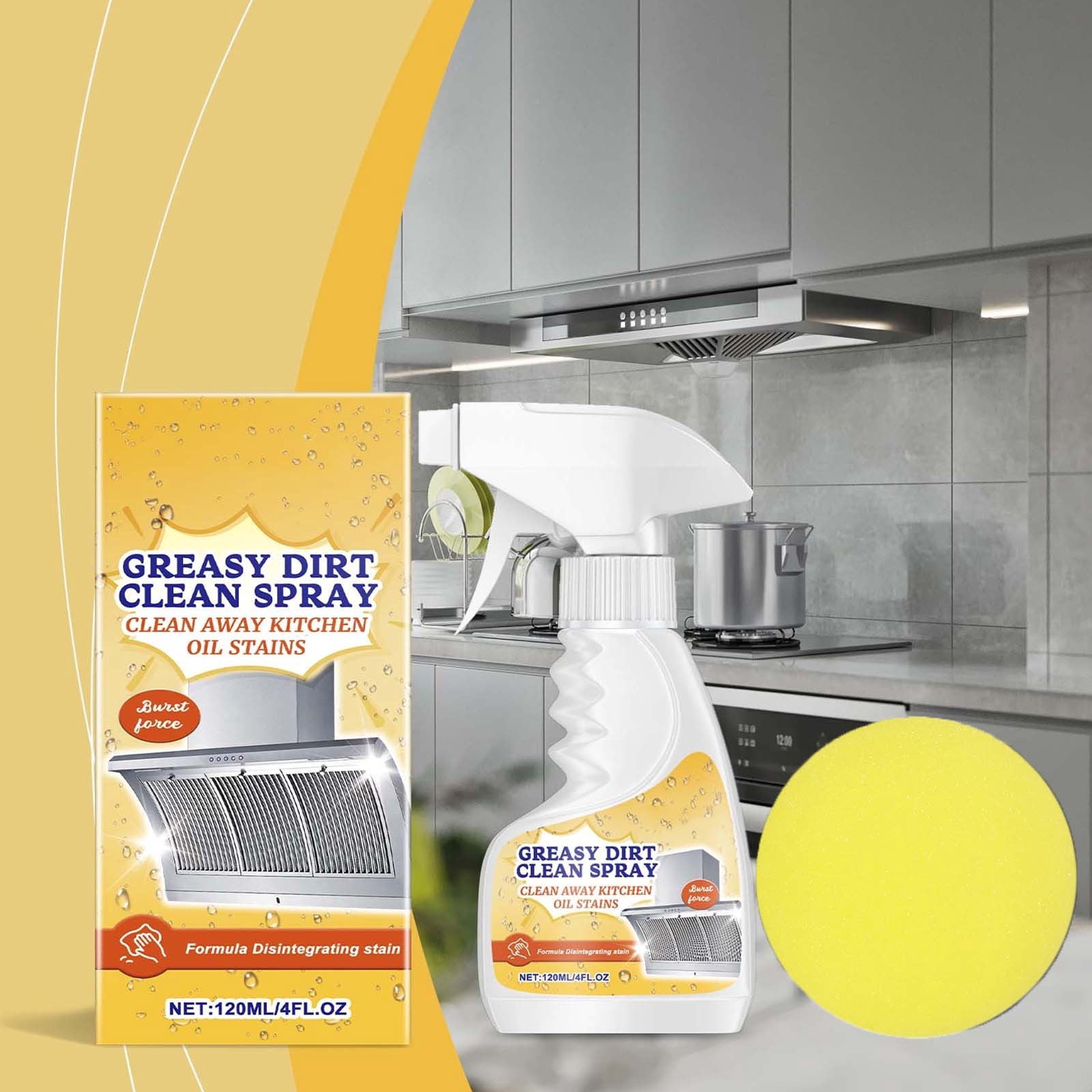 Kitchen Degreaser Spray 120ml | Quickly Removes Stubborn Oil, Grease ...