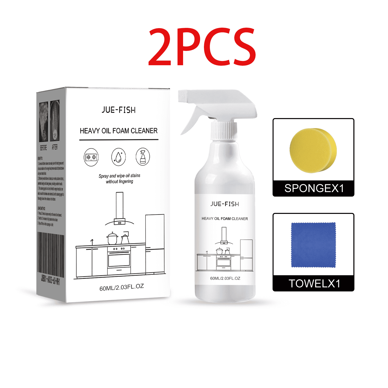 Kitchen Degreasing Foam,Kitchen Cleaner, Deep Cleans Stoves & Range ...