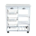 Kitchen & Dining Room Cart 2-Drawer 3-Basket 3-Shelf Storage Rack with ...