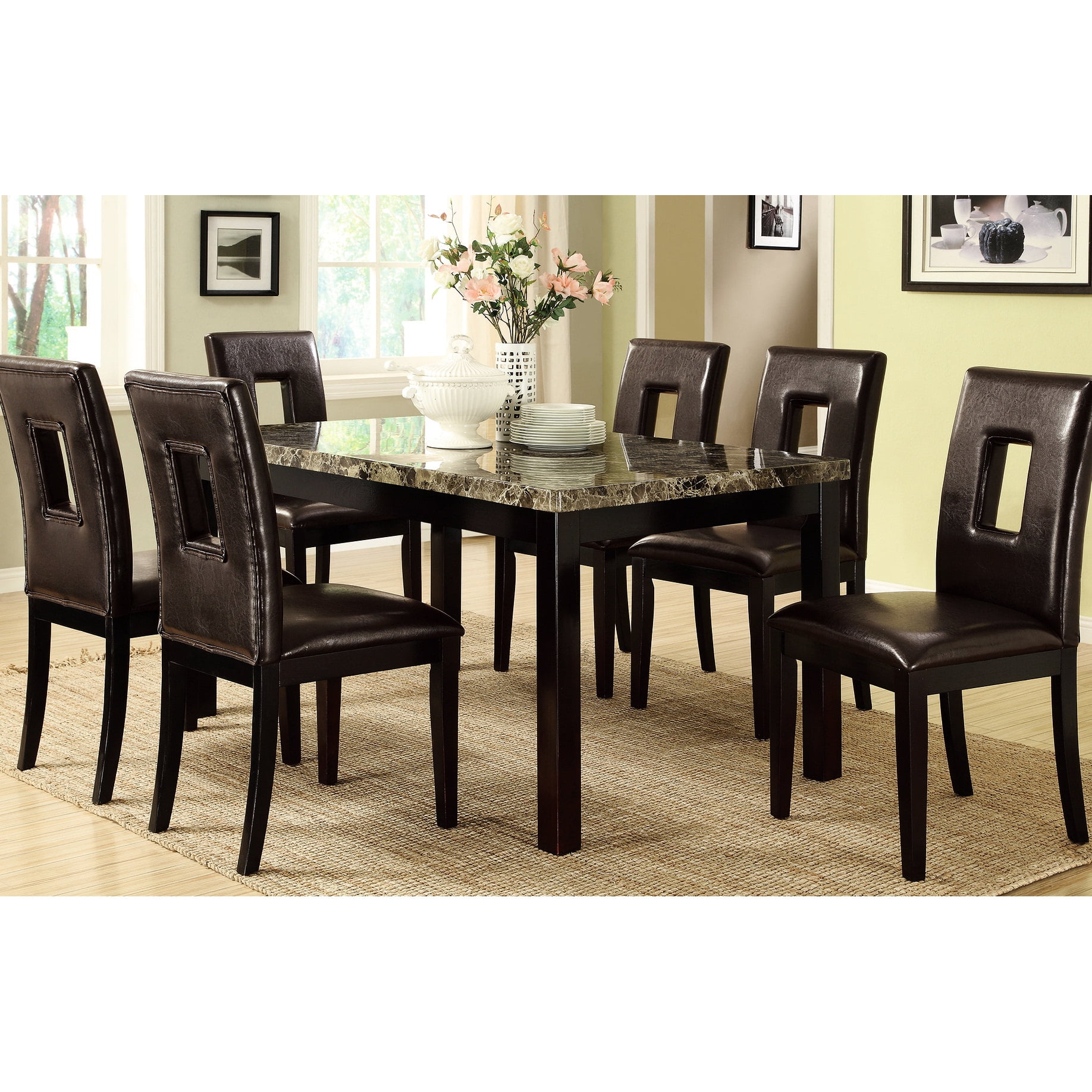 Kitchen & Dining Table | Seats 6 in Dining Area | Birch Veneer on MDF ...