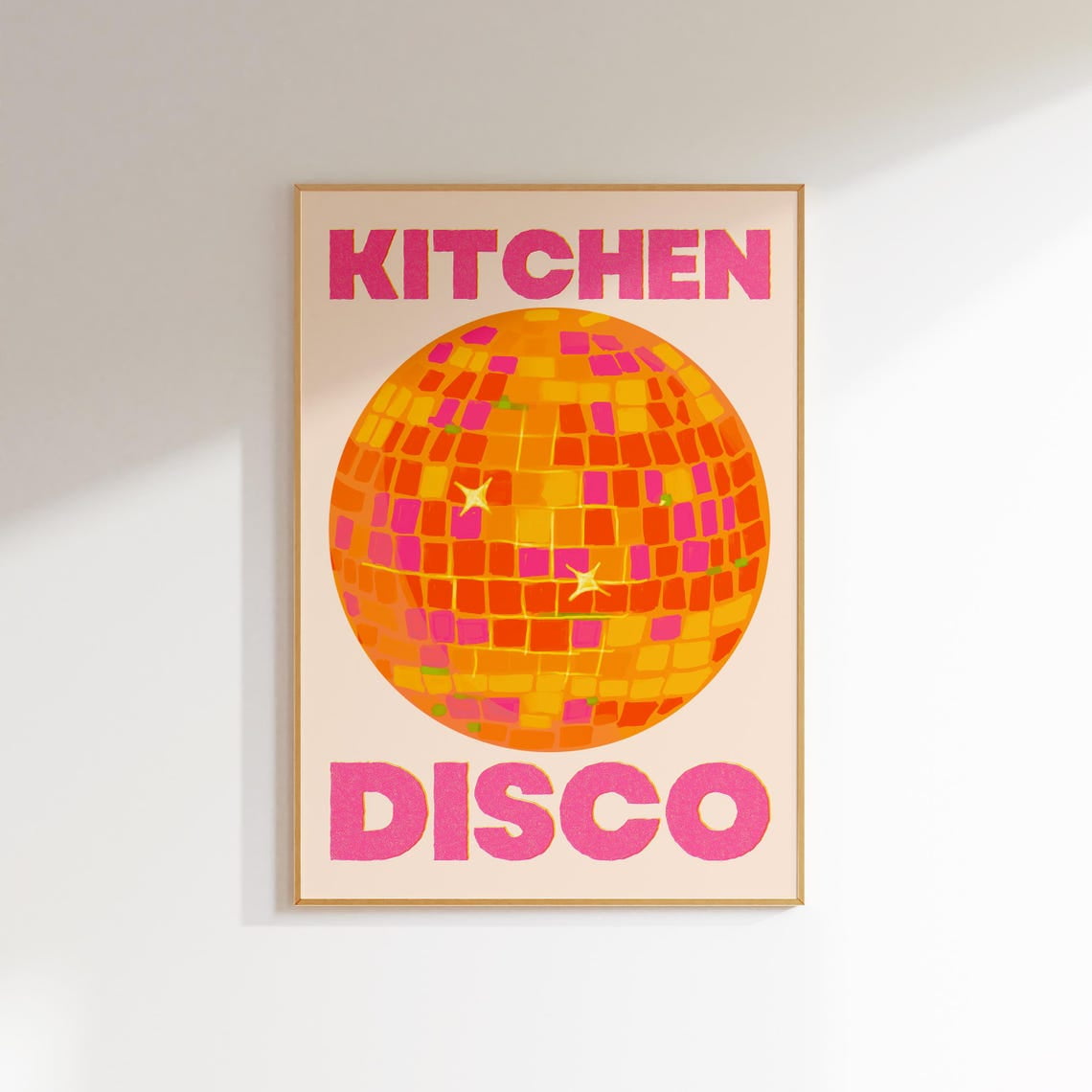Kitchen Disco Ball Print Maximalist Wall Art Dopamine Decor, Pop Prints ...