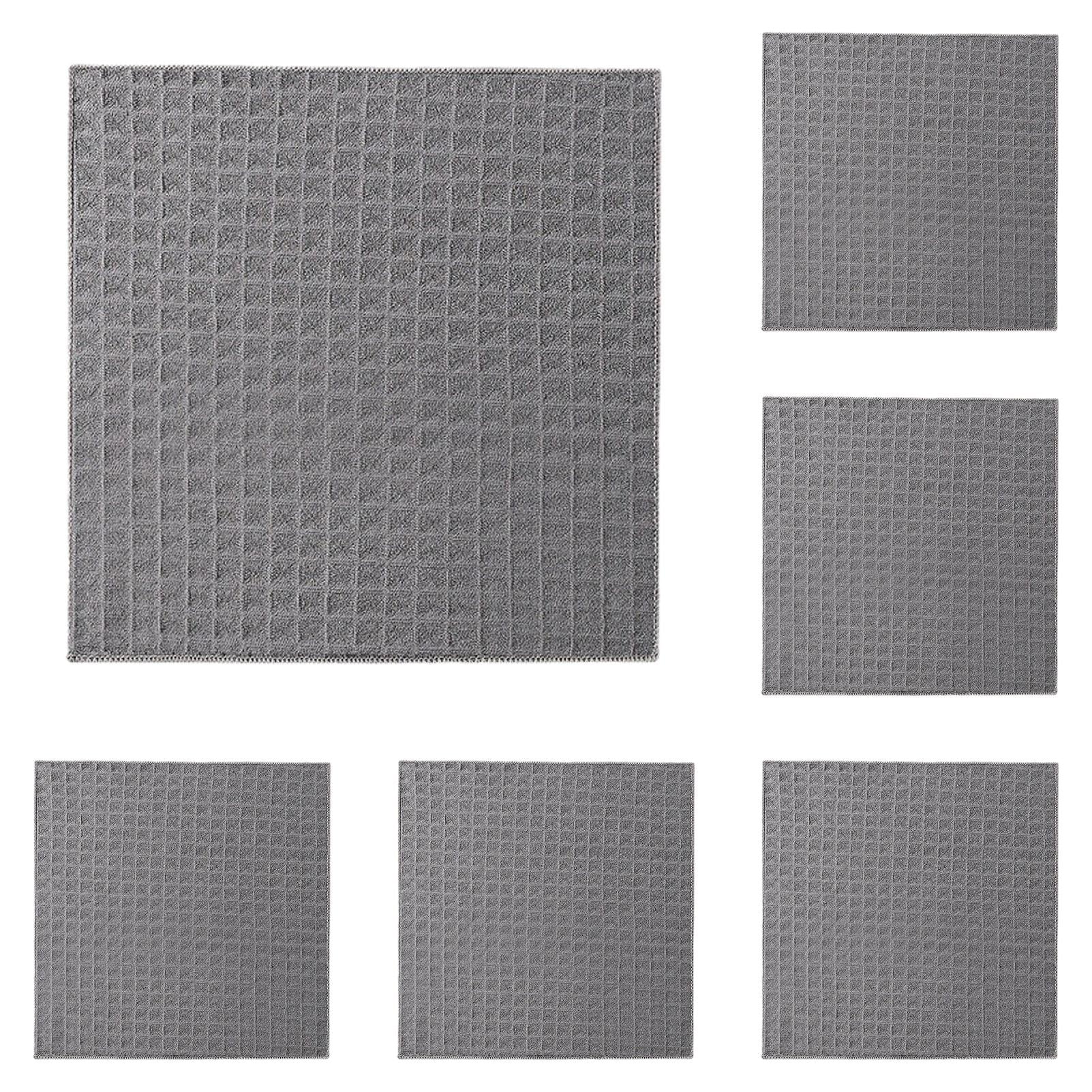 Kitchen Dish Cloths 6 Pack Waffle Weave Reusable Cleaning Cloth Double ...